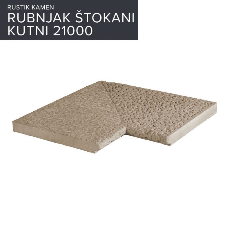 Rubnjak štokani ravni - Rustik kamen kolekcija dodataka